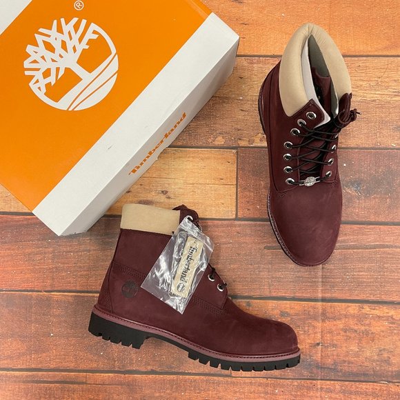 Timberland | Shoes | Timberland Mens Premium 6 Inch Waterproof Burgundy ...